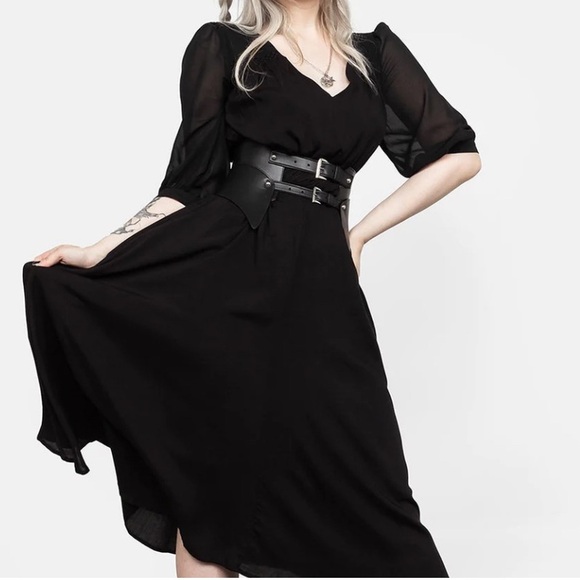 Disturbia | Dresses | Disturbia Uk Maja Midi Dress Witchy Vibes Goth ...
